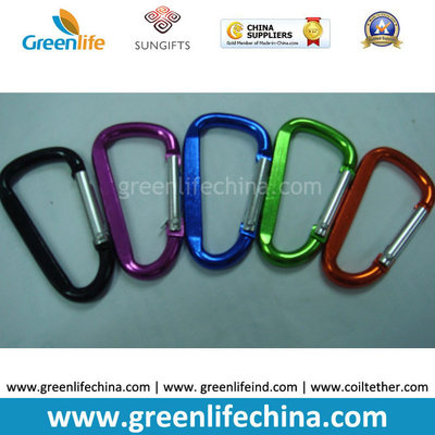 High quality flat aluminum hooks standard D shape colorful carabiners factory price supplier