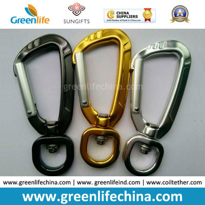 Aircraft Aluminum Best Quality Black/Red Lockable Durable Snap Carabiner Hook Holders supplier