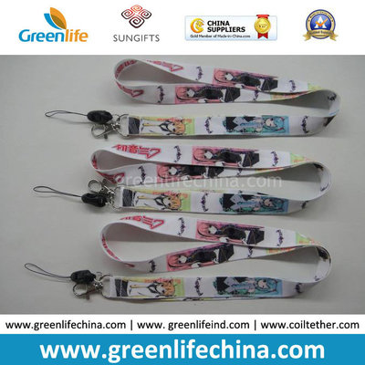 Open double-ended full color lanyards, custom heat-transferring logo lanyards supplier