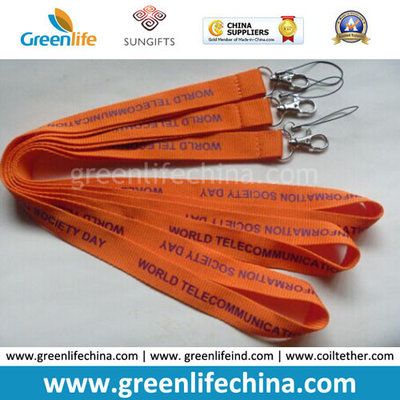 Neckwear ID Badge Safery Product White Wide Polyester Custom Printed Lanyard w/Snap Hook supplier