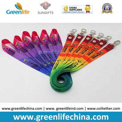 Promotional Custom Polyester Neck Lanyards Fashionable Full Heat Transfer Printing supplier