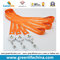 Polyester Custom Orange Personalized Badge Reel Lanyards for Name Card Fastenering supplier