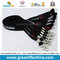 China Custom Silk Nylon Unique Logo lanyard Black Color 20mm Width w/Thumb Hook supplier