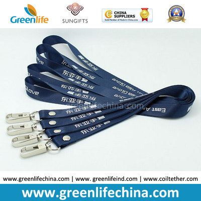 Fashion Design Eco-friendly Logo Flat Lanyard with Split Key Ring Factory Directly Cheap Price supplier