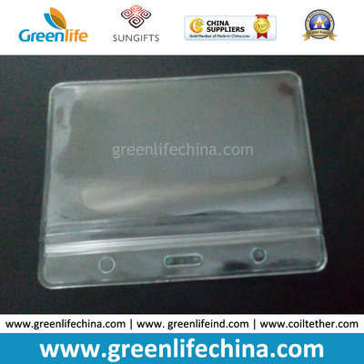 China Factory Supply Cheap Soft PVC Clear Without Logo ID Name Card Holder Pockets supplier