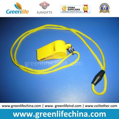 Fahsion Plastic OK Whistle with Cord Cheapest China Factory Direct Price Orange Yellow Colors supplier