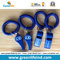Popular Sales Blue Plastic Wristband Coiled Holder w/Blue Custom Logo Imprinted Whistle supplier