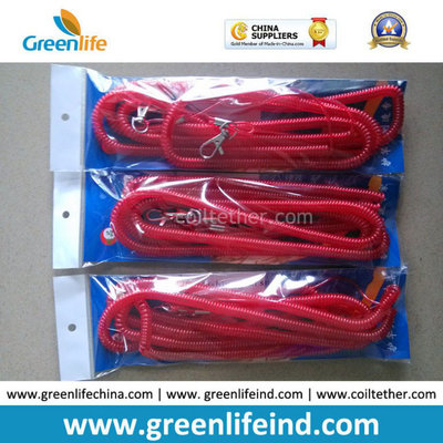 Full Color Long 10Metre Fly Fishing Anti-lost Coiled Lanyard Leashes in Polybag Packing supplier