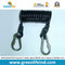 Steel Spring Short Coiled Lanyard w/Heavy Duty Snap Hook 2pcs Plastic Cord/Wire Inside Both Available supplier