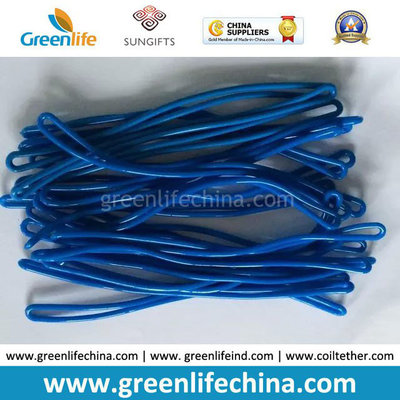 Bright Transparent Blue 2.5x150mm Custom Travel Tag Hanging PVC Loops supplier