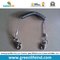 Safety Life Belt Wire Reinforced Coiled Cable Clear PU Coated w/Silver Carabiner Hooks supplier