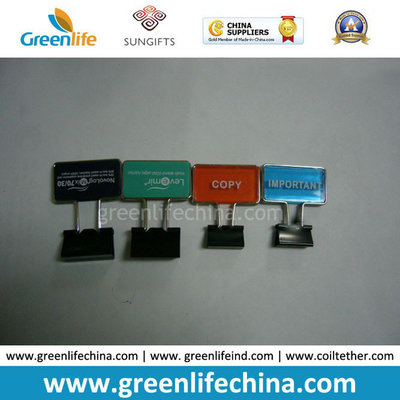 Colorful Rectangle Plastic Handle Binder Clips Ready for Company Logo supplier