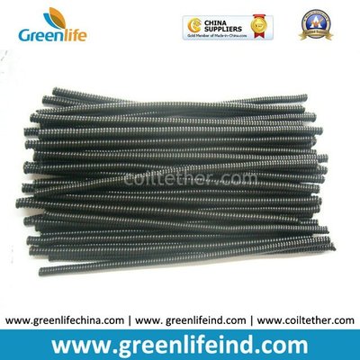 Top Quality PU Material Spring Stretchy Coil Strap Rope Black Colour supplier