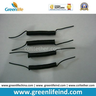 Semi-finished Black Spring Spiral Coil Cables Custom 40MM Length 50MM Lines on Ends supplier