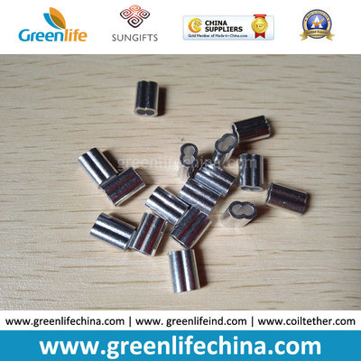 Plastic Lanyard  Assessory Metal Crimp for Cable Loop supplier