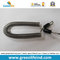 Double loops Wire Reinforced Plastic Spiral Lanyard Transparent Black Anti-theft Retainer supplier