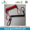 Red/Black Custom Size Plastic PU Covered Wire Core Anti-theft Warning Coiled Cables supplier
